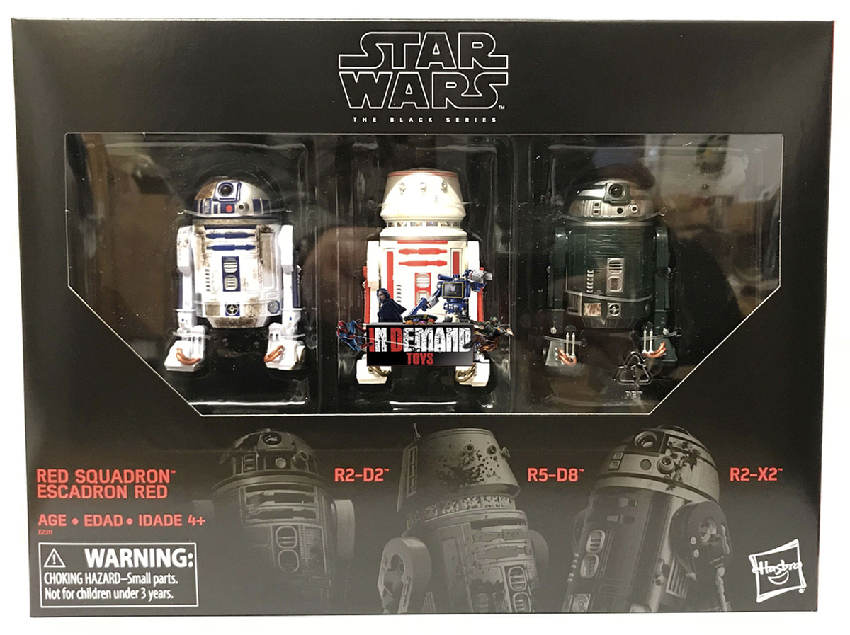 6″ Black Series Red Squadron Astromech Set | Yakface.com