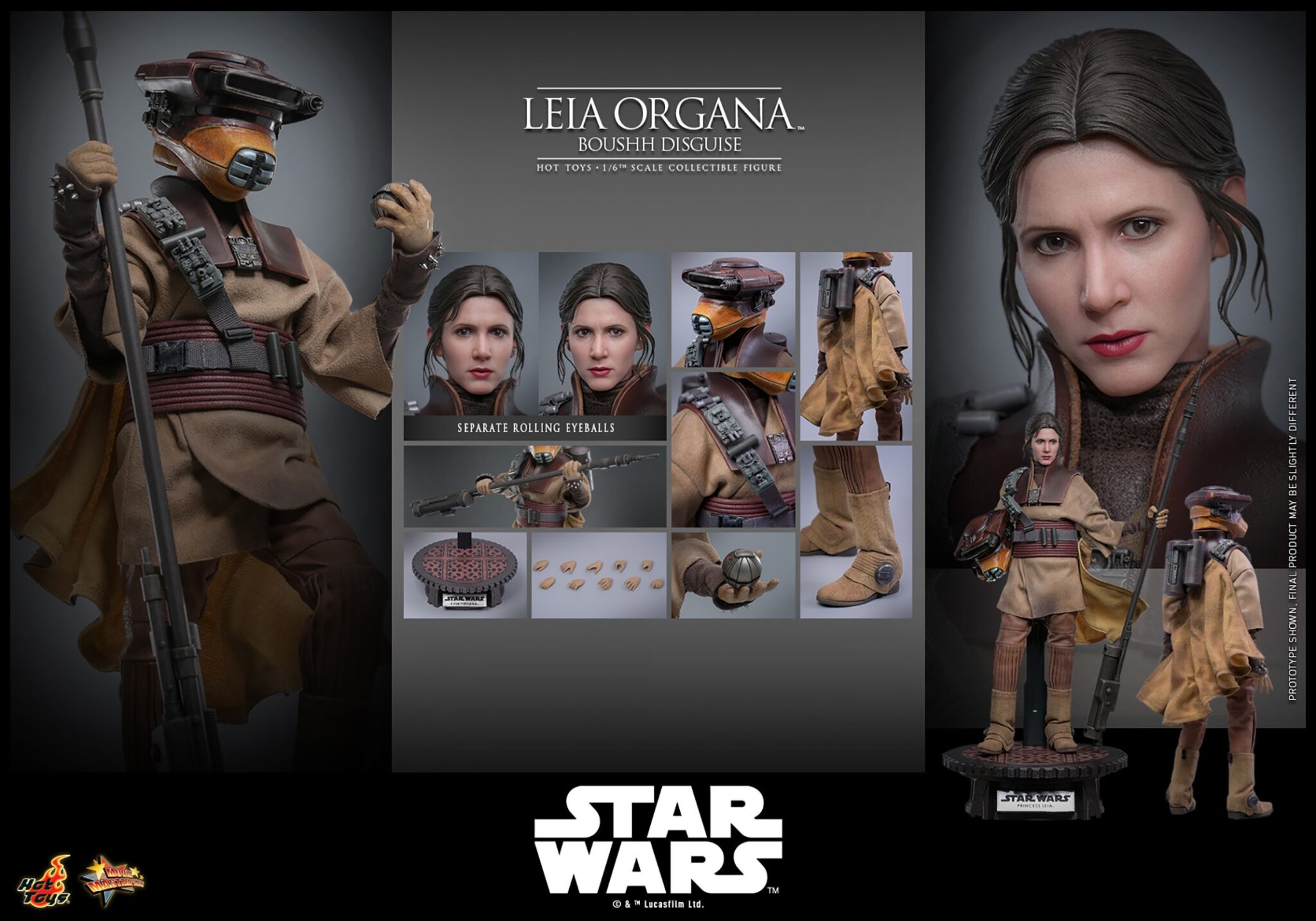 Hot Toys Reveals 1:6 Scale Leia Organa (Boushh Disguise) | Yakface.com